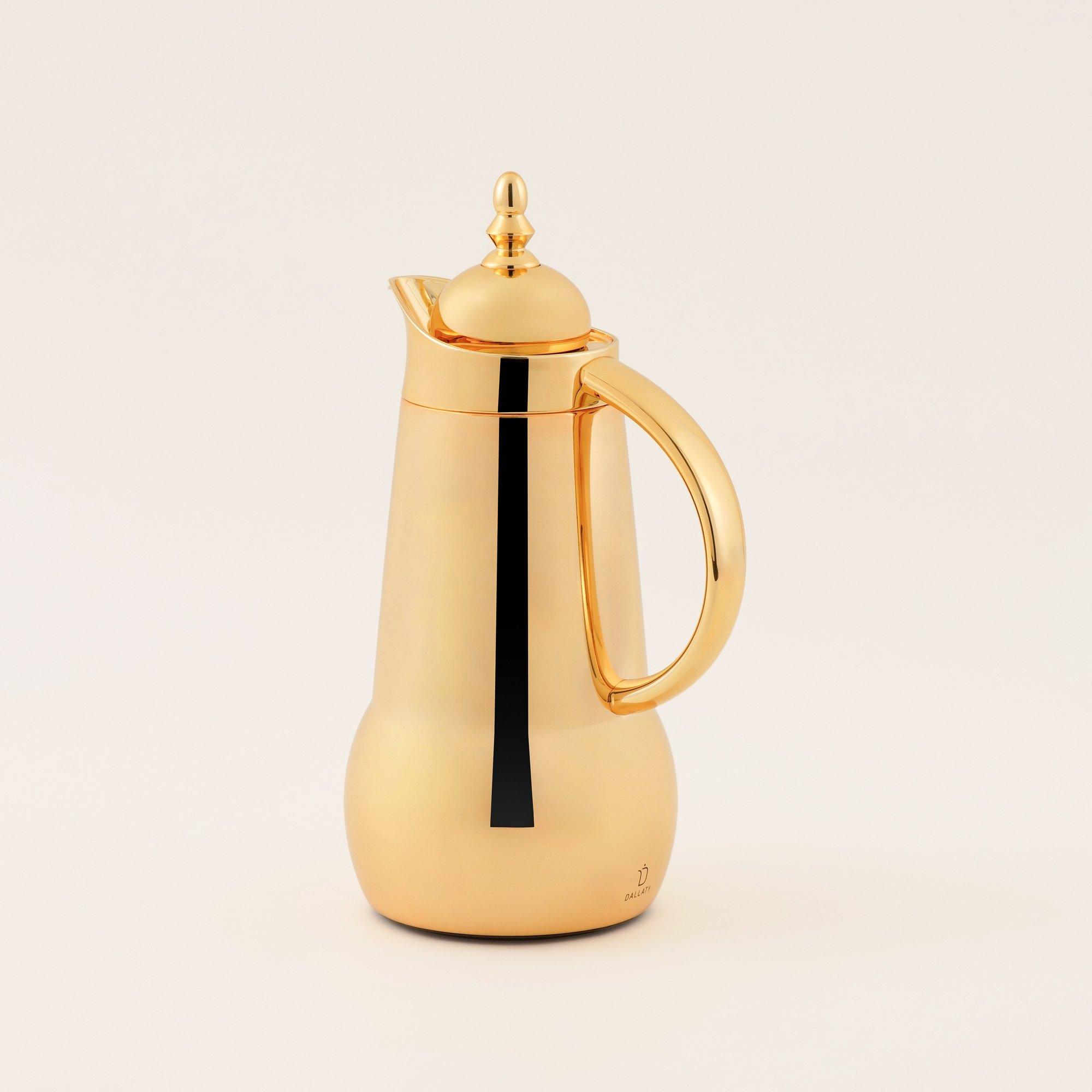 Dallaty steel vacuum flask set 2pcs 1l, gold - eXtra