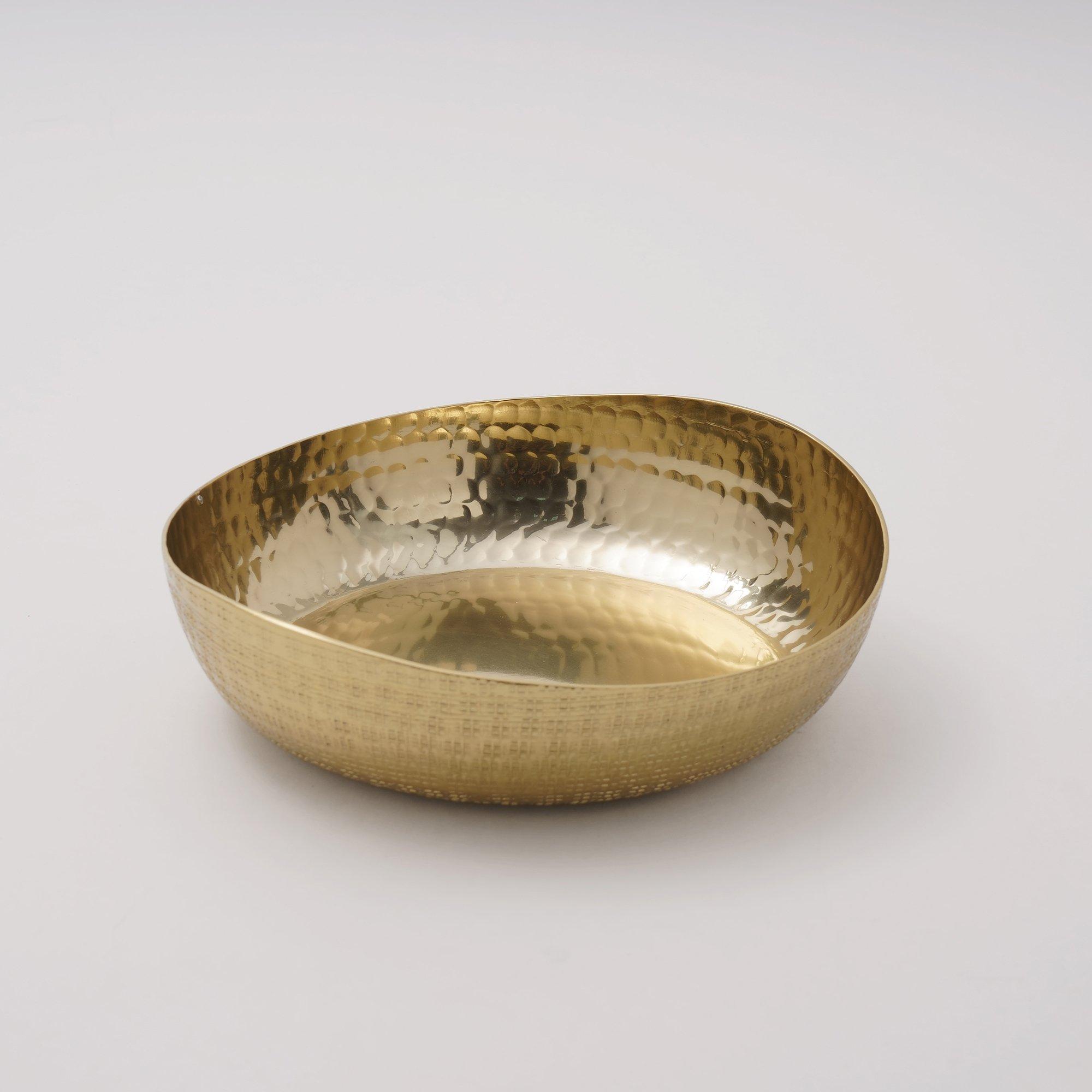 La mesa serving bowl, gold, medium, 20.5 cm diameter - eXtra