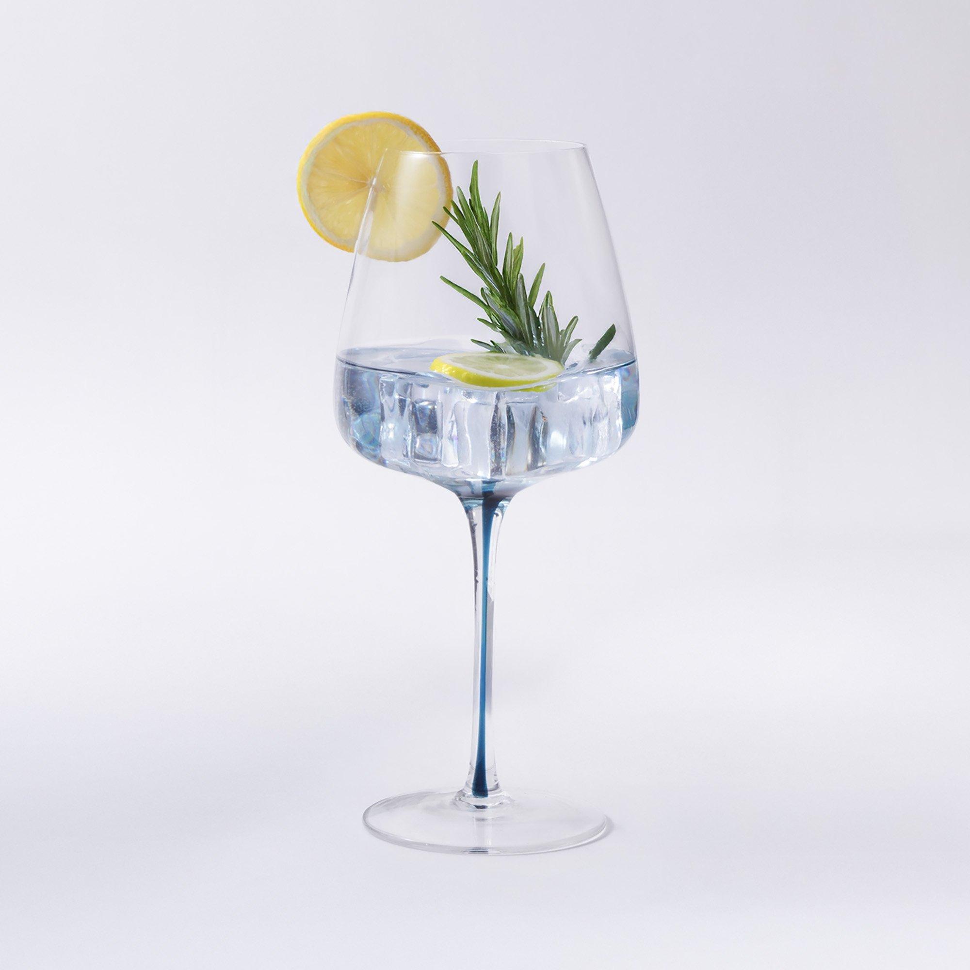 La mesa 4pcs stem mid glass tumbler set, blue 600ml - eXtra
