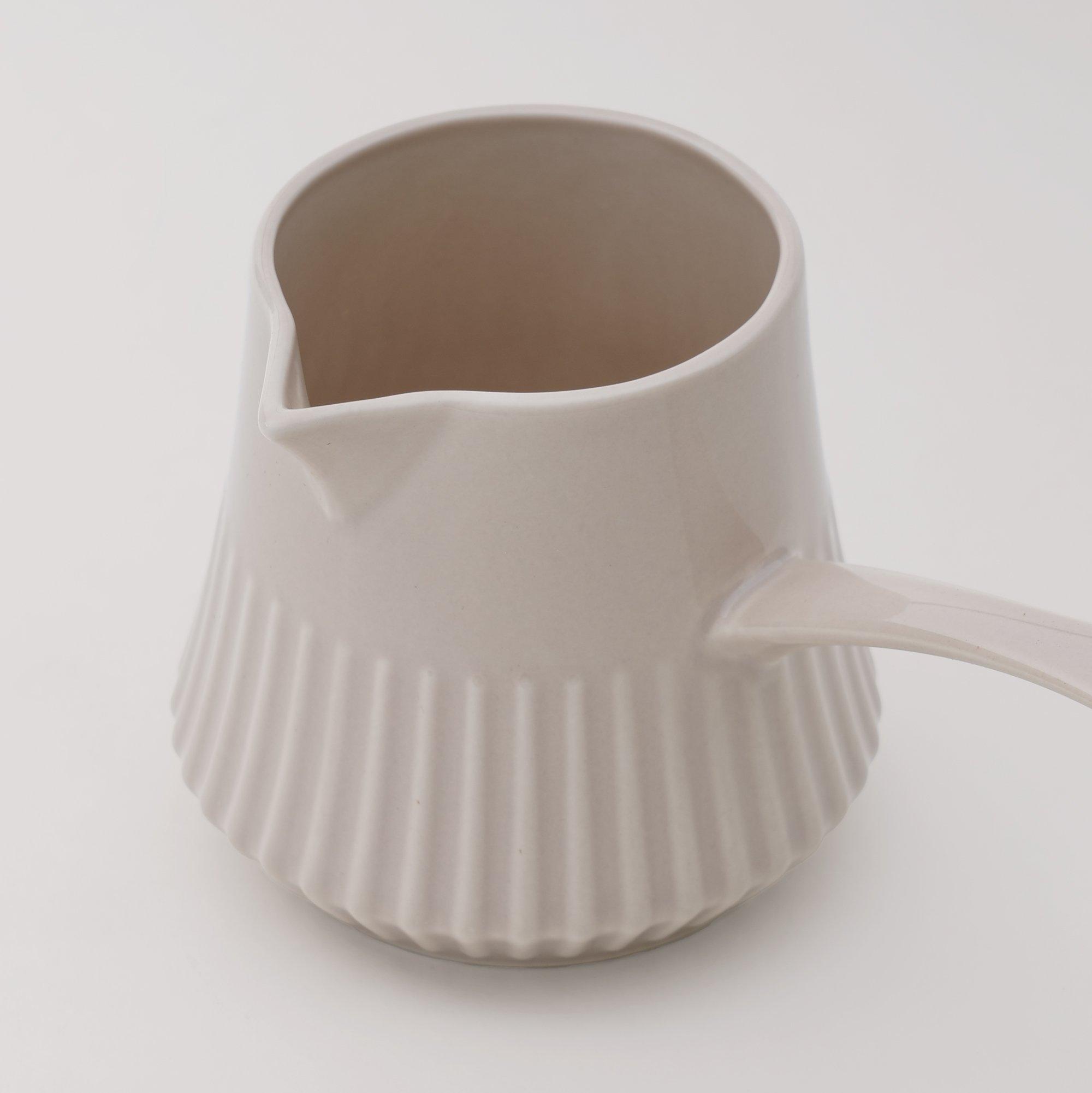 Dallaty milk pot ceramic sand color 300 ml - eXtra