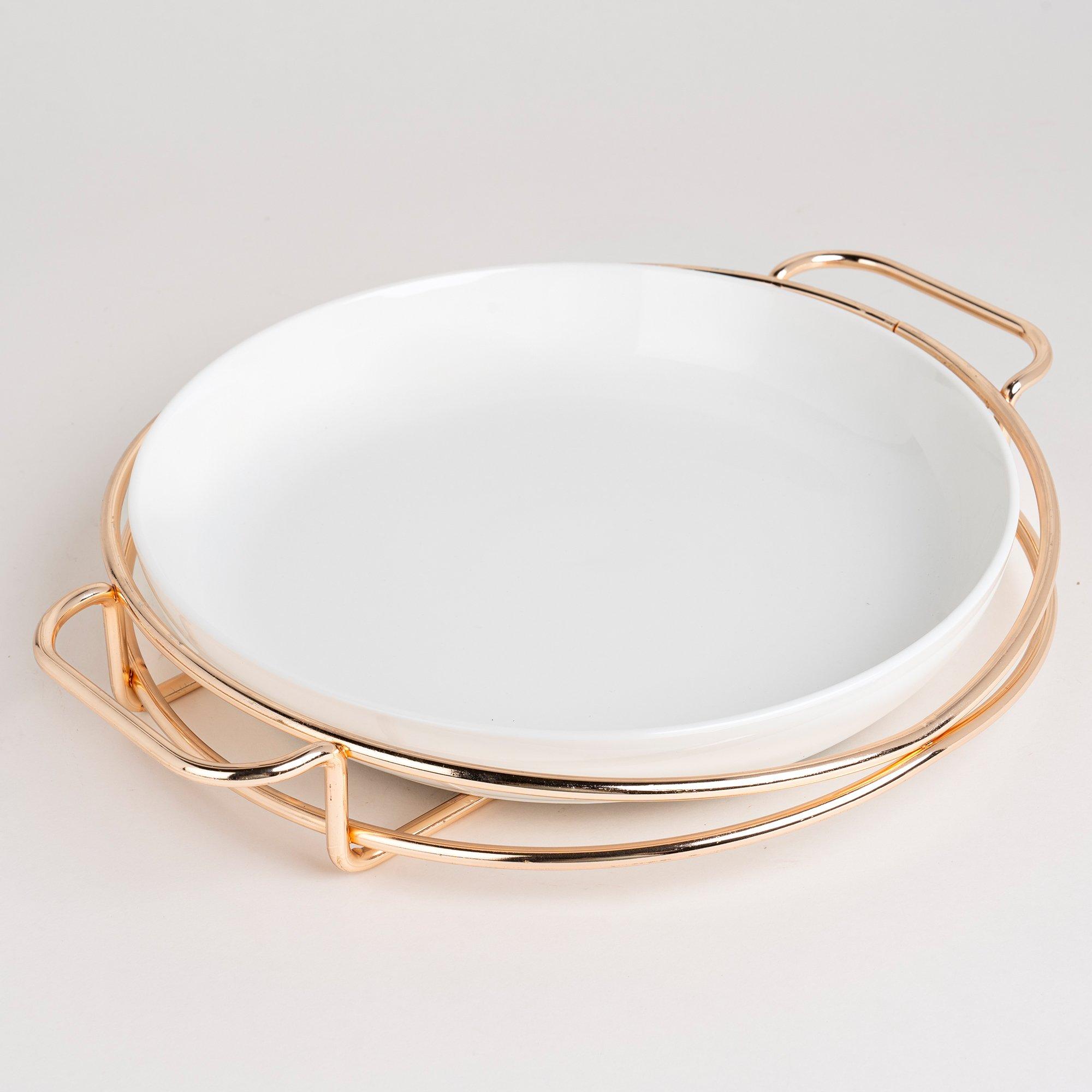 11" round plate with stand - eXtra