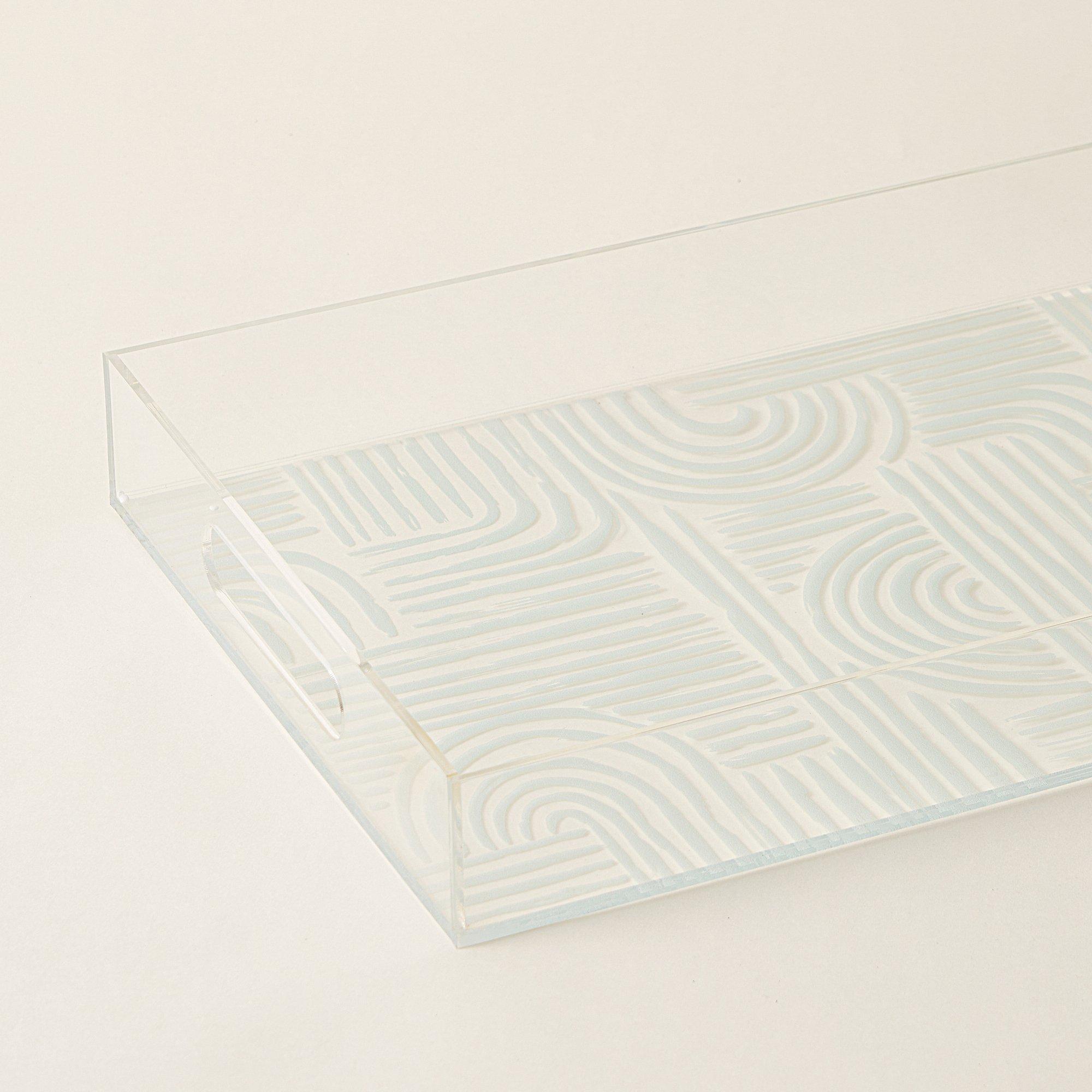 Dallaty acrylic tray with frosted pattern 40*30*6h cm - eXtra