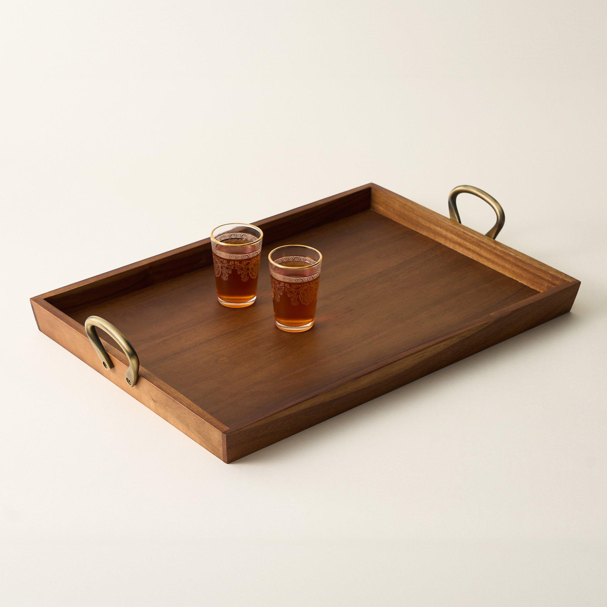 Dallaty rectangular wood tray with handel 54.3*35.6*8 cm - eXtra