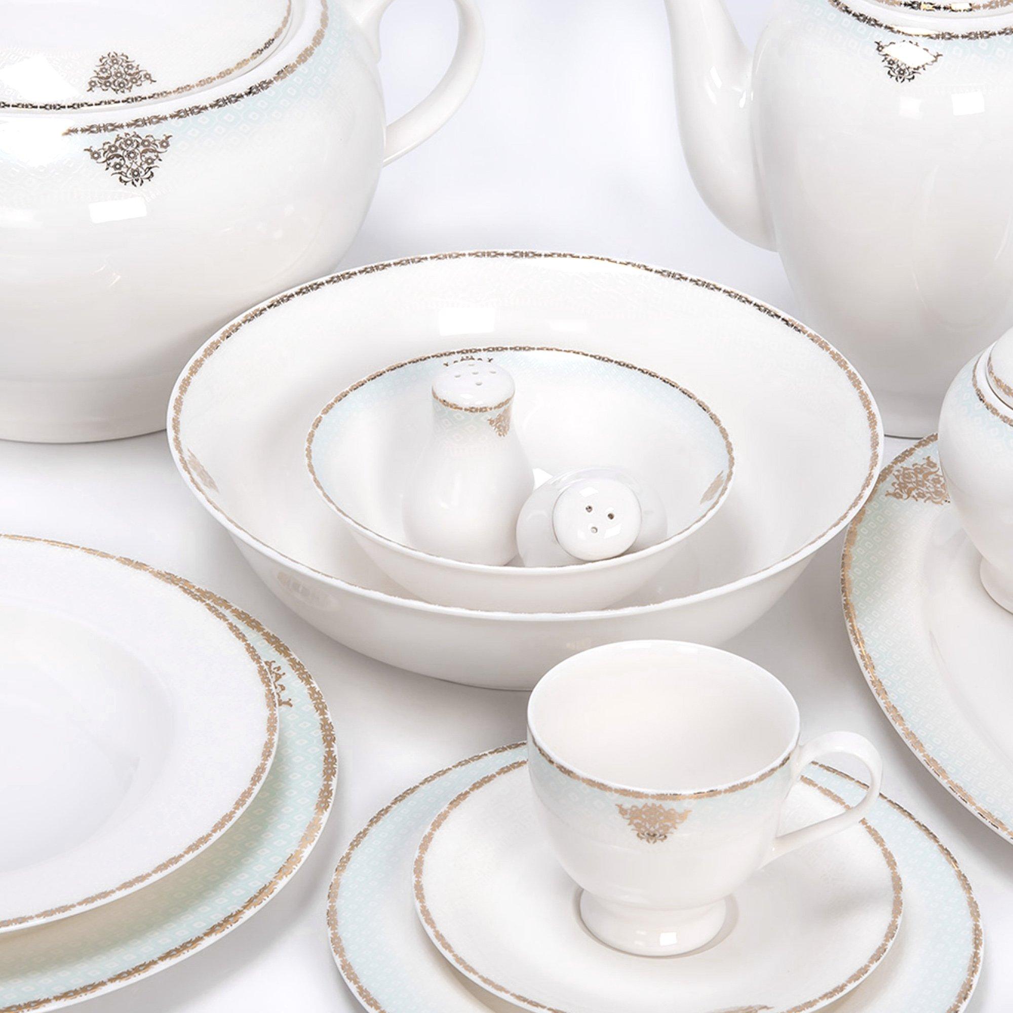 La mesa multicolor bone porcelain dinner set 47 pcs - eXtra