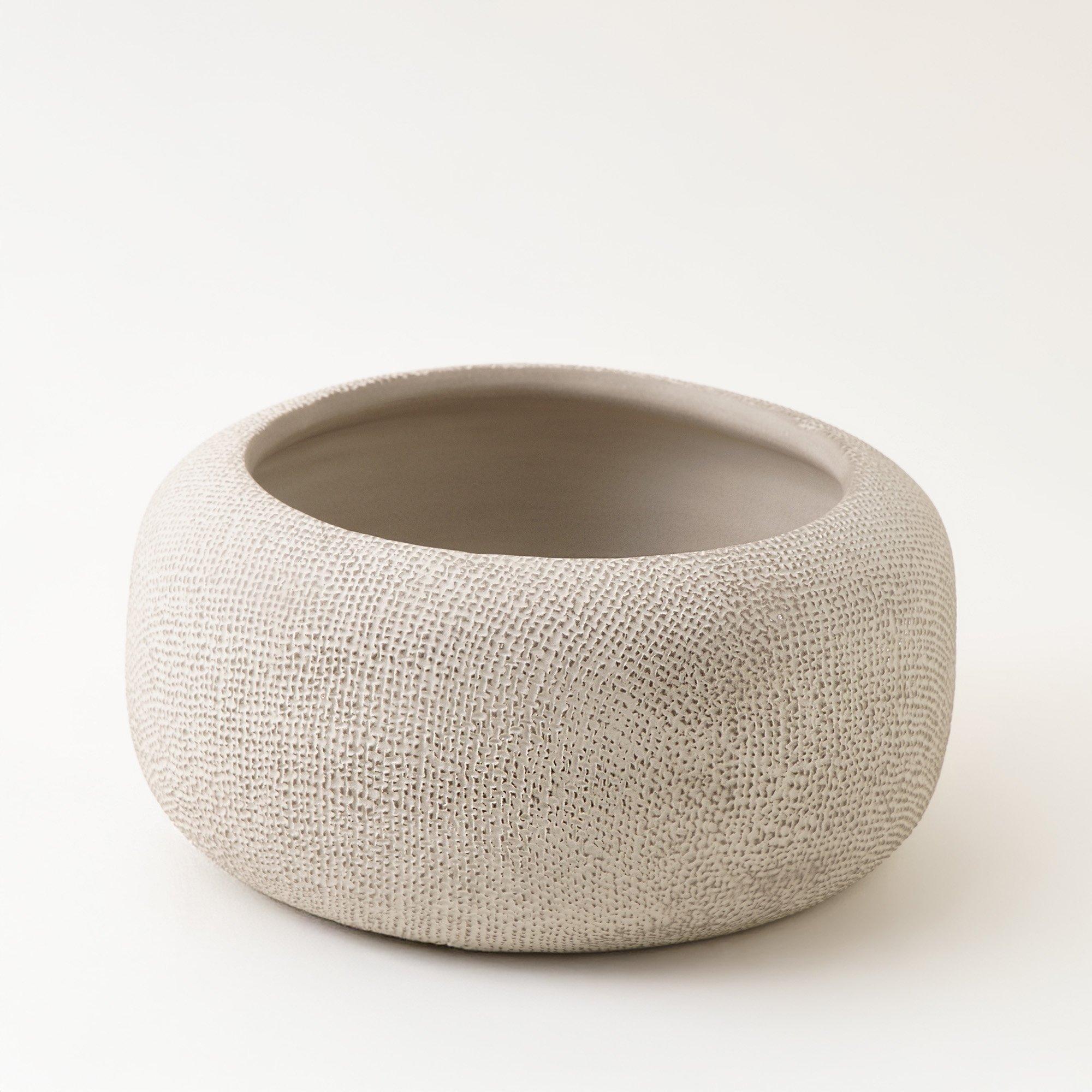 Homez clay pot bowl 25.5*25,5*12cm, grey - eXtra