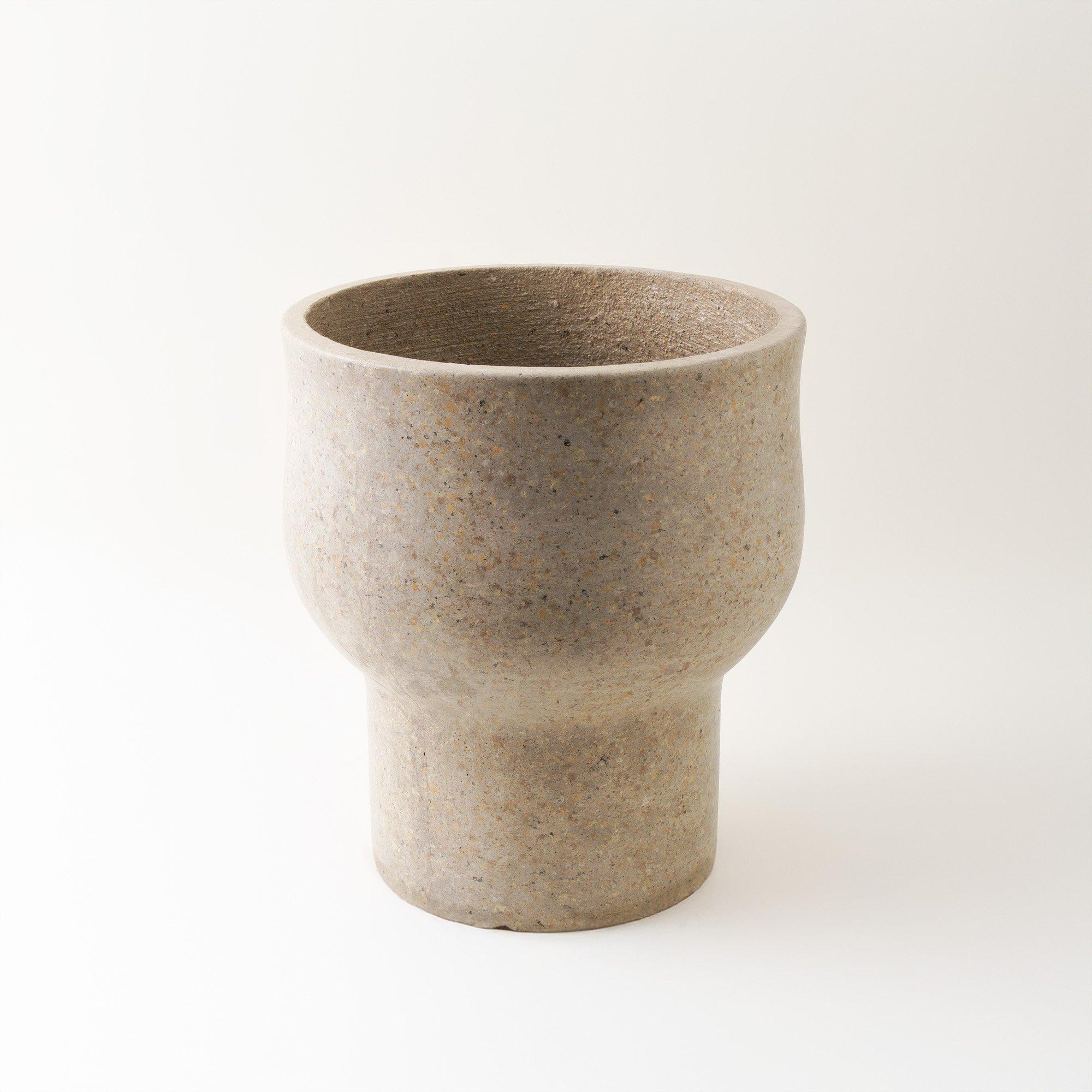 Homez fibre clay decor pot dark, grey 40*40*44 cm - eXtra