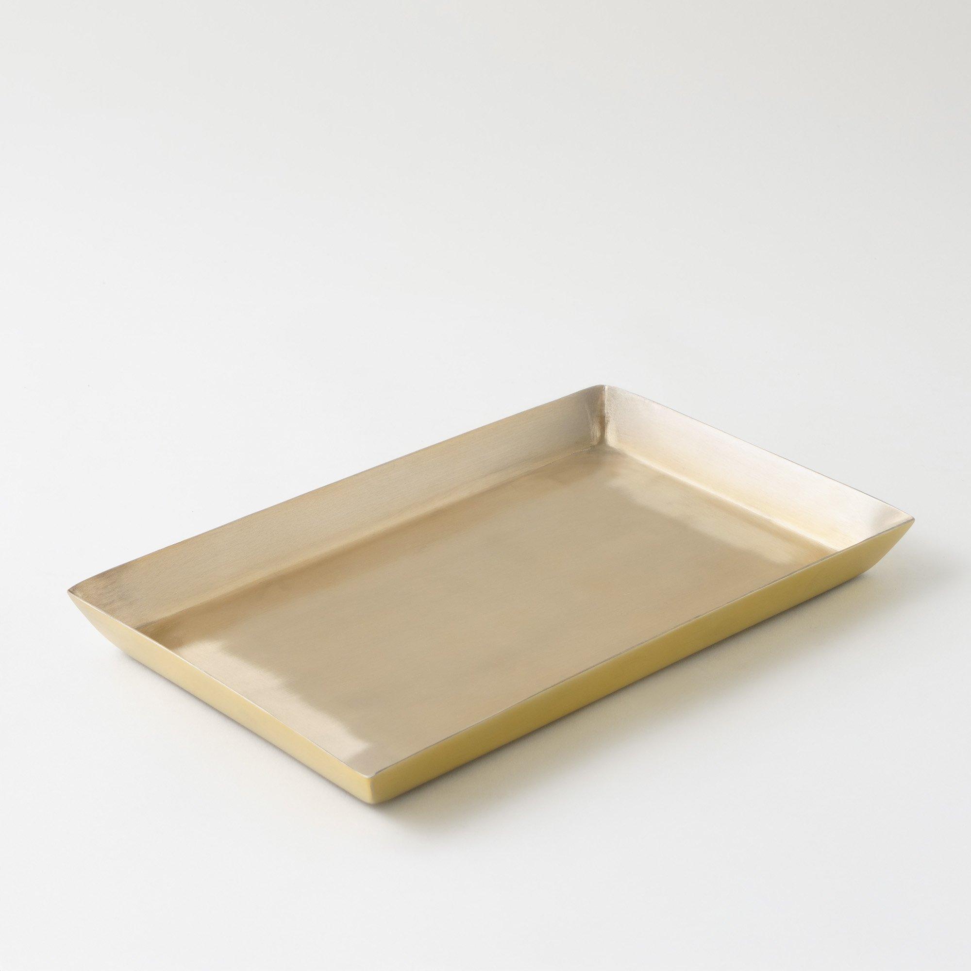 Homez aluminium tray, gold 20*20*3 cm - eXtra