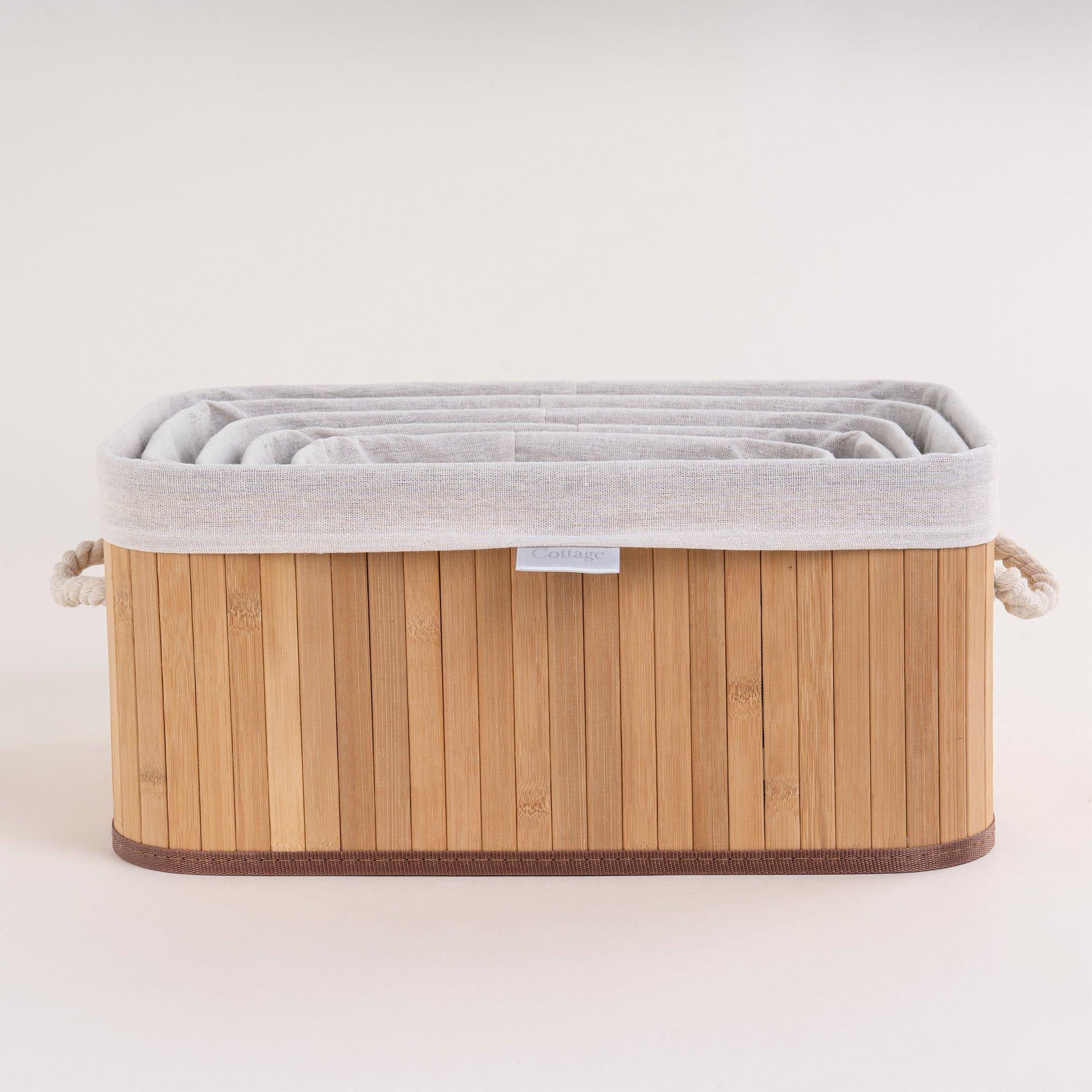 Cottage bamboo basket set 5 pcs - eXtra