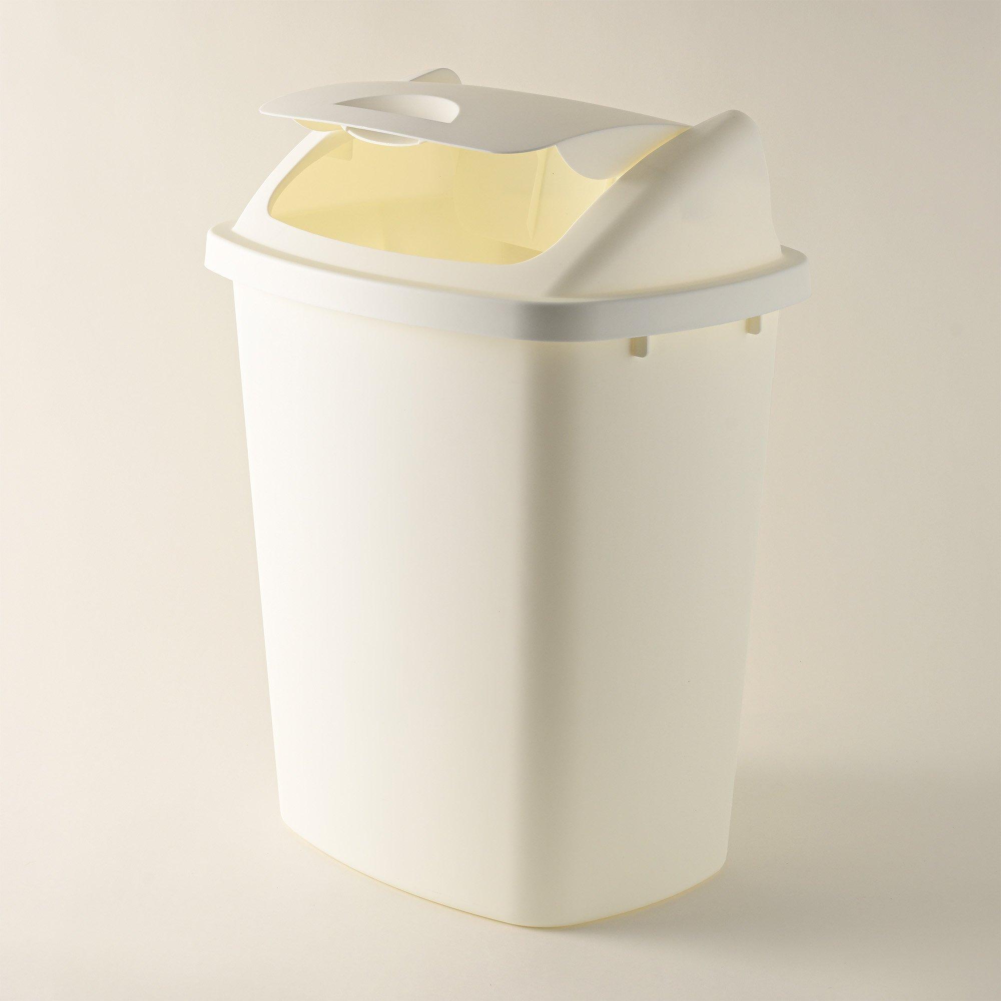Homez 40l white waste bin with swinglid - eXtra