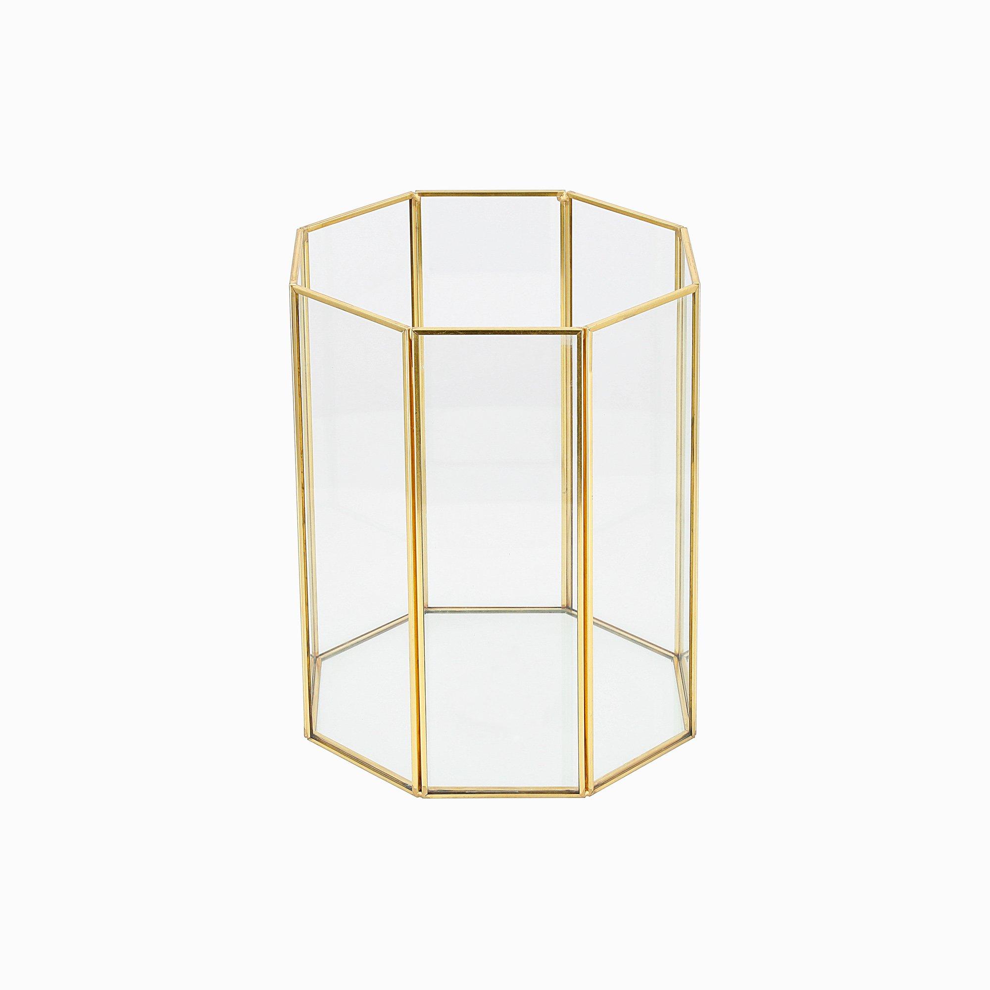 Homez glass and gold trash bin - eXtra